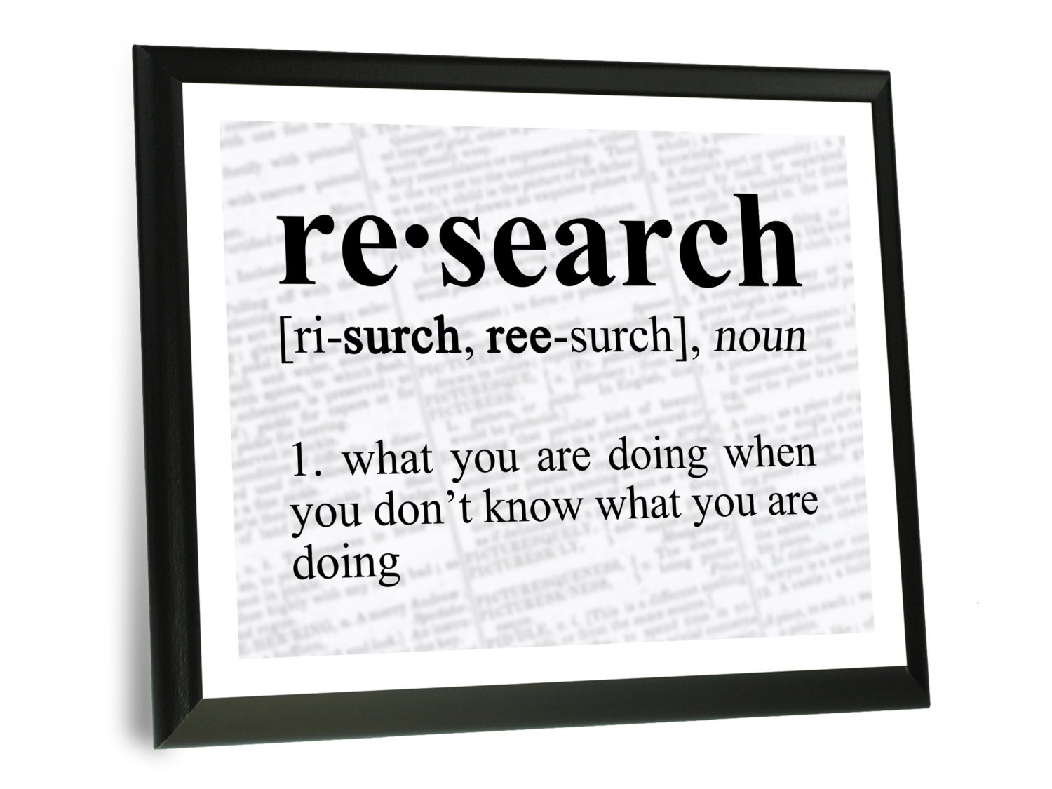 Funny Science Quote Wall Art Research Definition Wood Sign