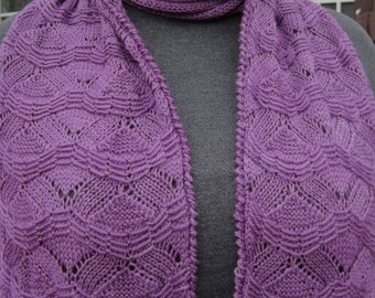 Knit Scarf Pattern: Brioche Cabled Turtleneck Scarf Knitting