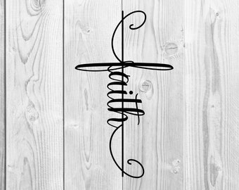 Faith cross svg | Etsy