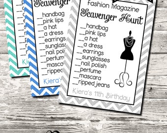 Scavenger hunt list | Etsy
