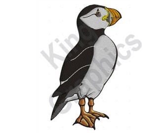 Puffin embroidery | Etsy