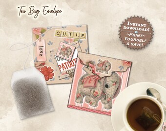 Printable tea bag | Etsy