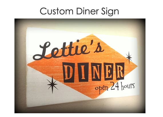 Custom Diner Sign Retro Diner Moms Diner Sign Diner