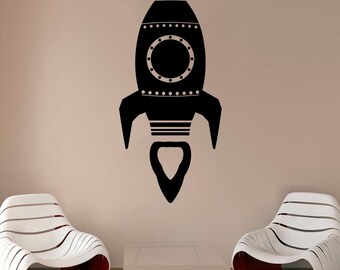 Rocket ship decal | Etsy