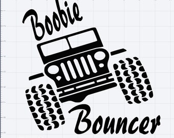 Boobie bouncer decal | Etsy