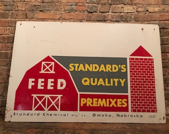 Vintage feed sign | Etsy