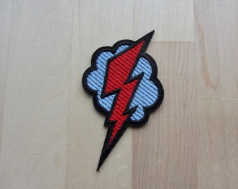 Lightning bolt patch | Etsy
