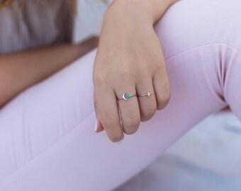 Moon ring | Etsy
