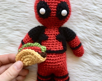 Deadpool Inspired crochet doll PDF pattern