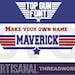 Top Gun Font SVG Cutting Files and Clip Art Custom names jpg