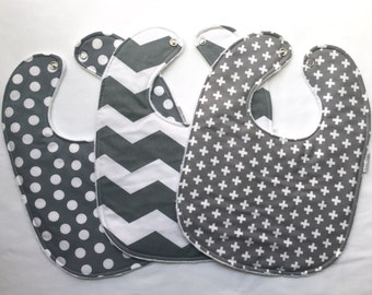 Baby Bib Set Modern Baby Bib Set Fox and the Houndstooth
