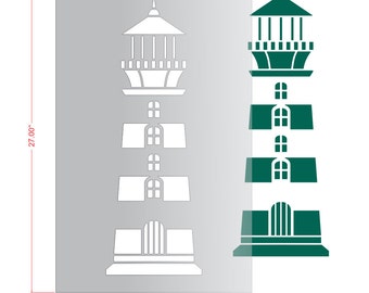 Lighthouse stencil | Etsy