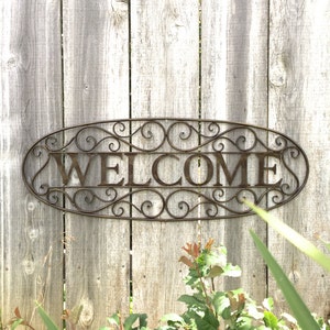Metal welcome signs | Etsy