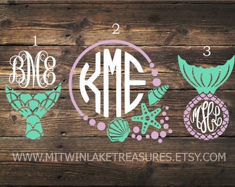 Monogram Mermaid Etsy