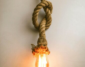 Rope pendant light | Etsy
