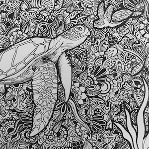 Zentangle turtle | Etsy