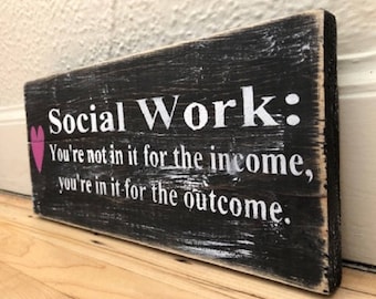 Social worker sign | Etsy