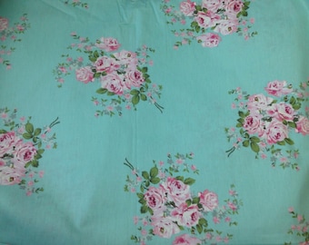Rose print fabric | Etsy