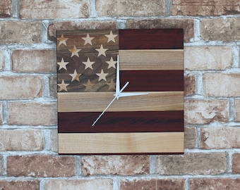 American flag clock | Etsy