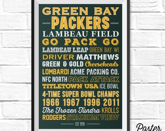 Packers poster | Etsy