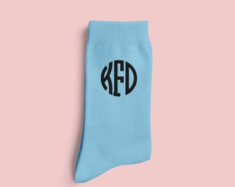 Monogram socks | Etsy