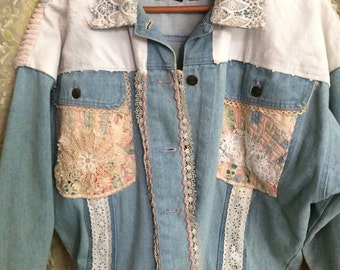 Shabby chic jacket | Etsy