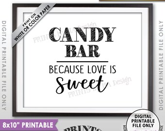 Love is Sweet Please Enjoy Some Treats Wedding Reception Decor