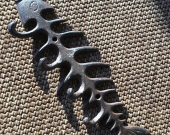 Items similar to Beach Decor Cast Iron Fish Wall Hook - PICK YOUR COLOR ...