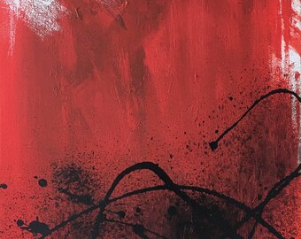 Red painting | Etsy