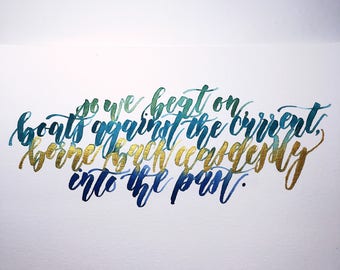 Gold lettering | Etsy