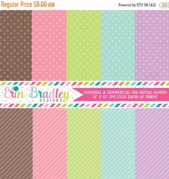 80% OFF SALE Digital Papers Personal and Commercial Use