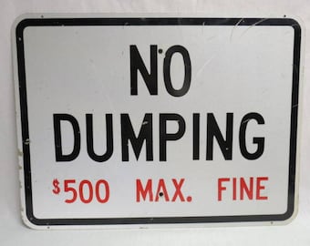 No dumping sign | Etsy
