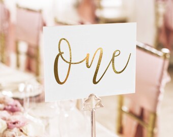 Gold table number | Etsy
