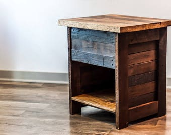 Rustic nightstand | Etsy