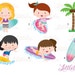 surfer girls clipart beach clipart 16022