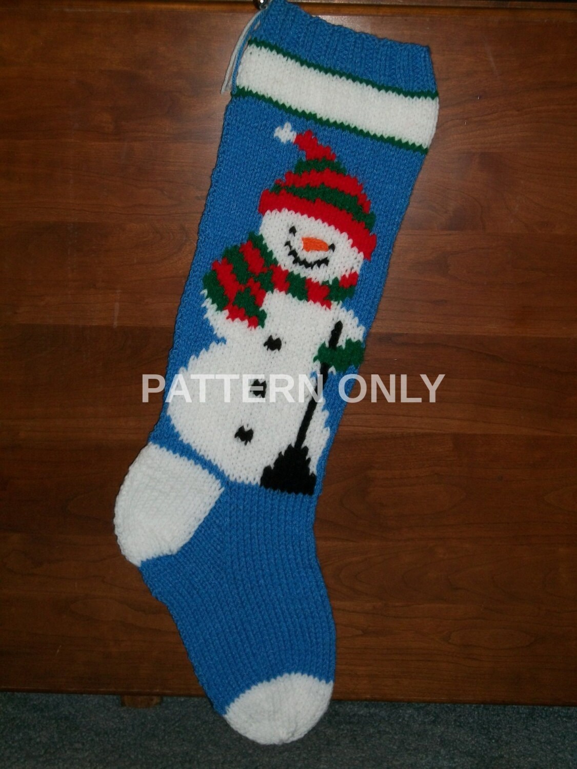 PDF Pattern Only Hand Knitted Snowman with Scarf Christmas