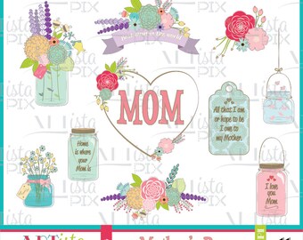 Mothers day clipart | Etsy