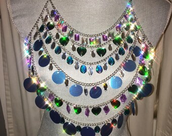 Diamond body chain | Etsy