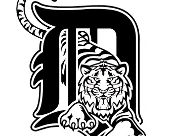 Detroit tigers decal | Etsy