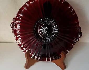 Red depression glass | Etsy