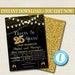 EDITABLE 25th Party Invitation Birthday Printable Cheers to