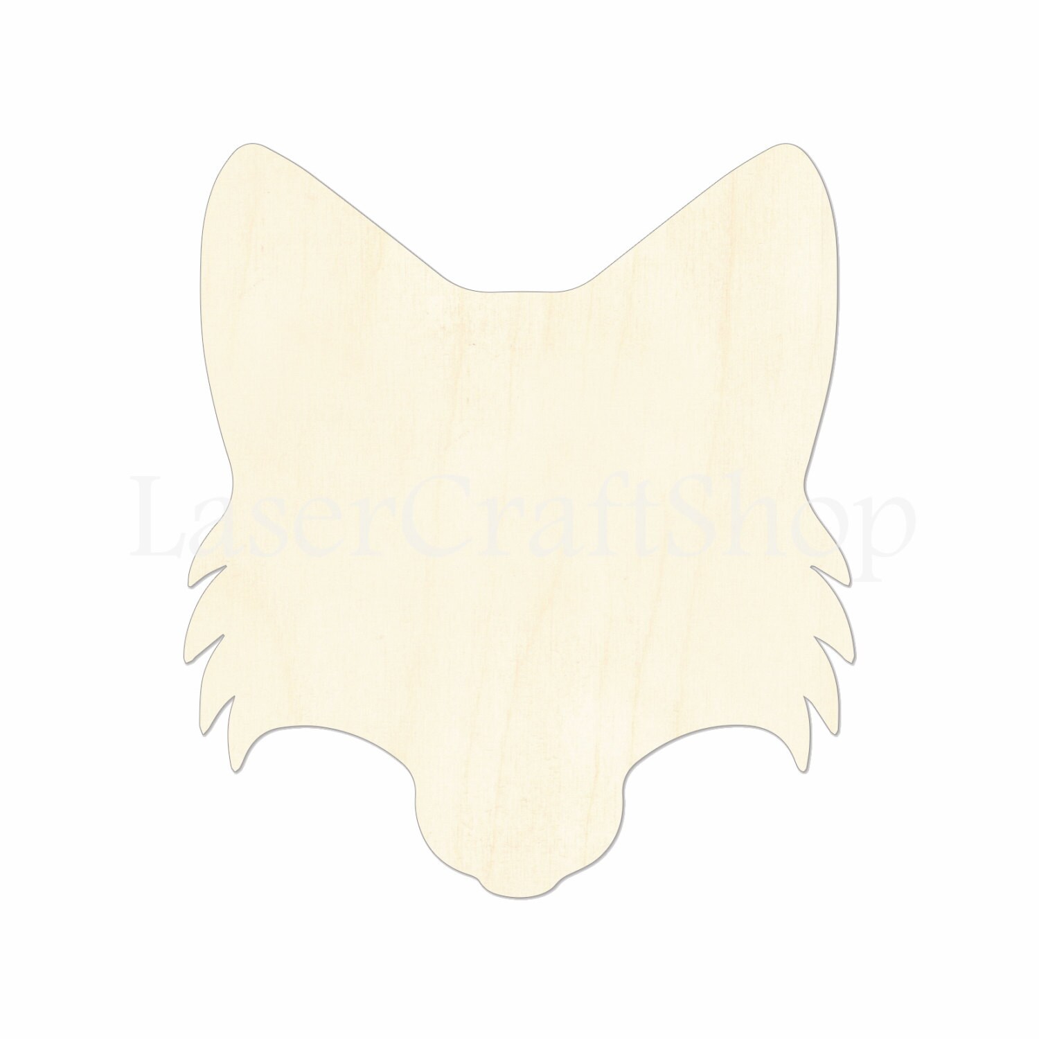 2 34 Fox Head Wooden Cutout Shape Silhouette