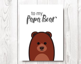 Papa bear printable | Etsy