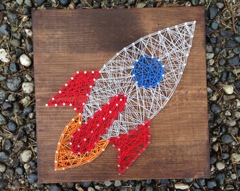 MADE TO ORDER Outer Space Rocketship String Art