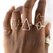 Hammered Triangle Ring Arrow Stacking Ring Geomtric Ring