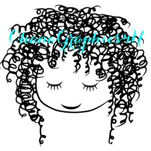 Curly hair svg | Etsy