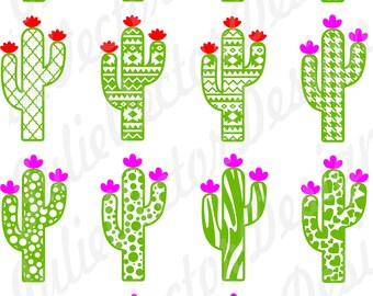 Cactus flower svg | Etsy