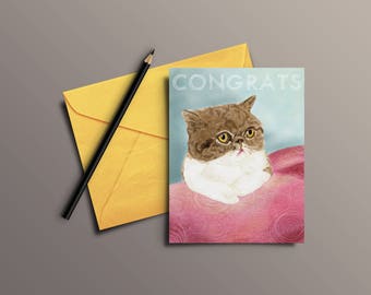 Kitty cat card | Etsy