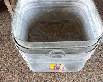 Galvanized wash tub | Etsy