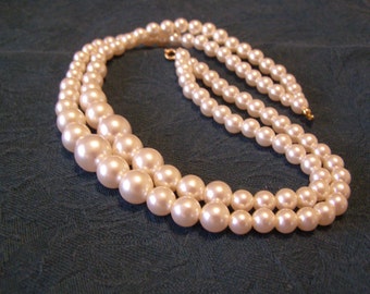 Double strand pearls | Etsy